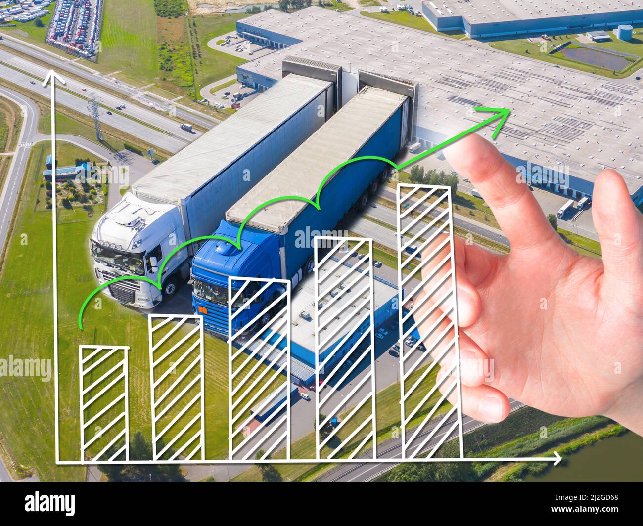 Logistics business concept by Business man is making success in service of shipping import ...