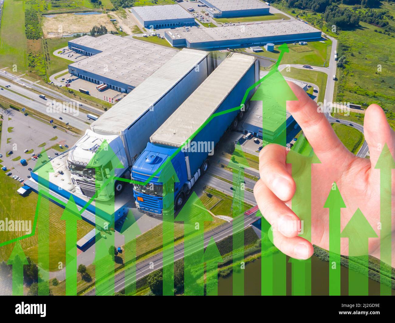 Logistics business concept by Business man is making success in service ...