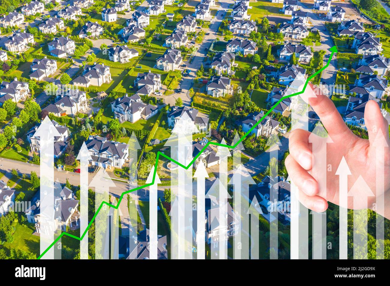 Technical candlestick chart showing volatility price up and down, city ...