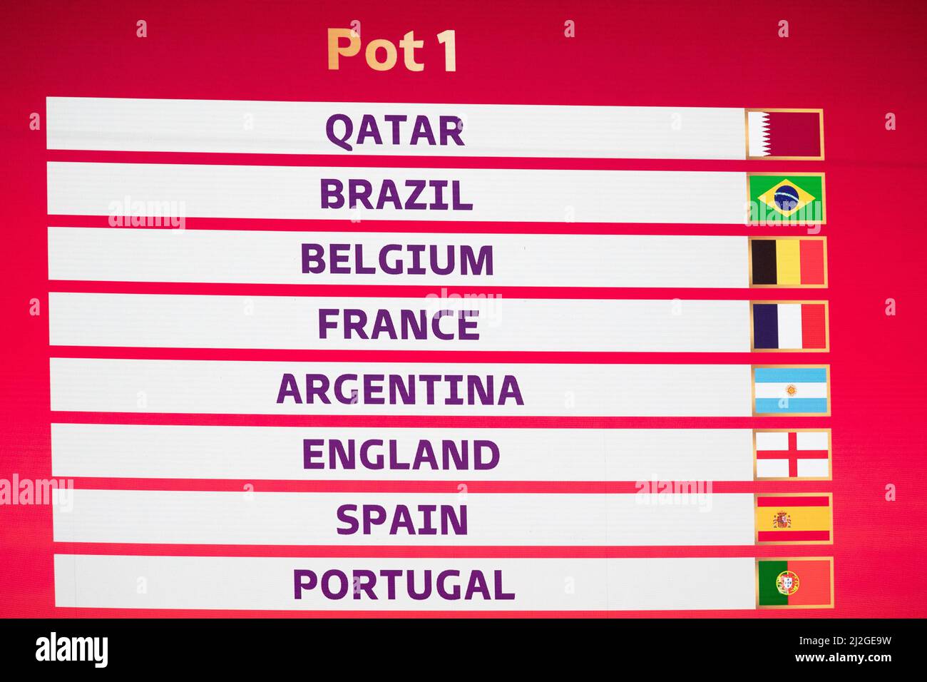 Doha, Qatar. 01st Apr, 2022. DOHA, CA - 01.04.2022: FIFA WORLD CUP 2022 ...