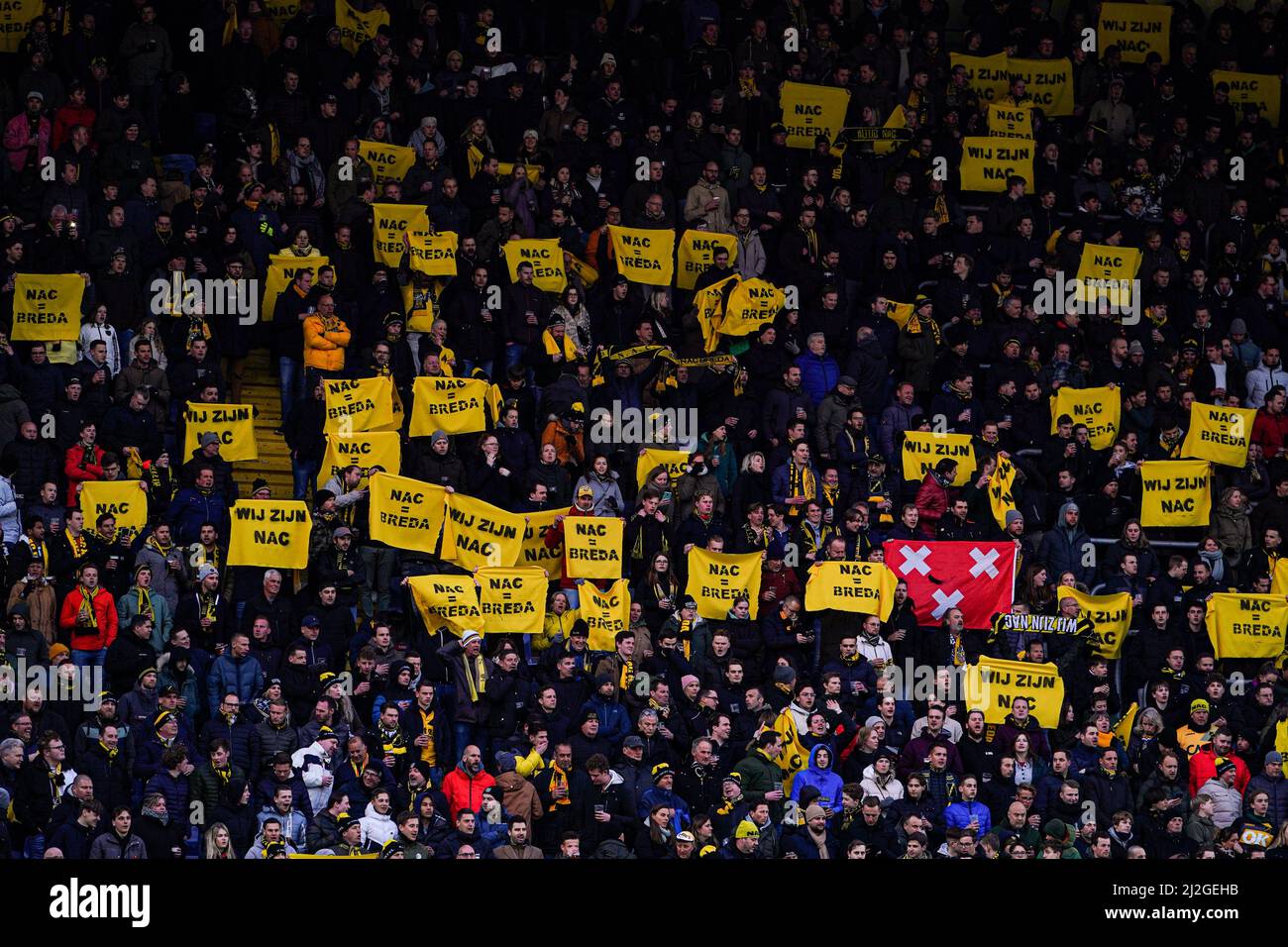 BREDA, NETHERLANDS - APRIL 1: fans of NAC Breda during the Dutch ...