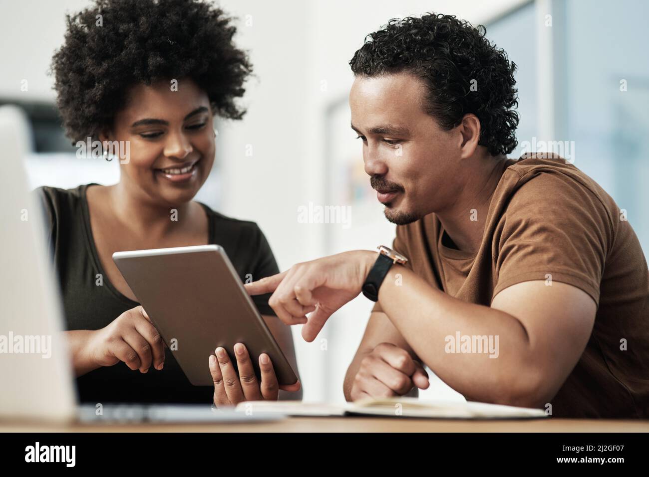 I think you should combine these two ideas. Shot of two young ...