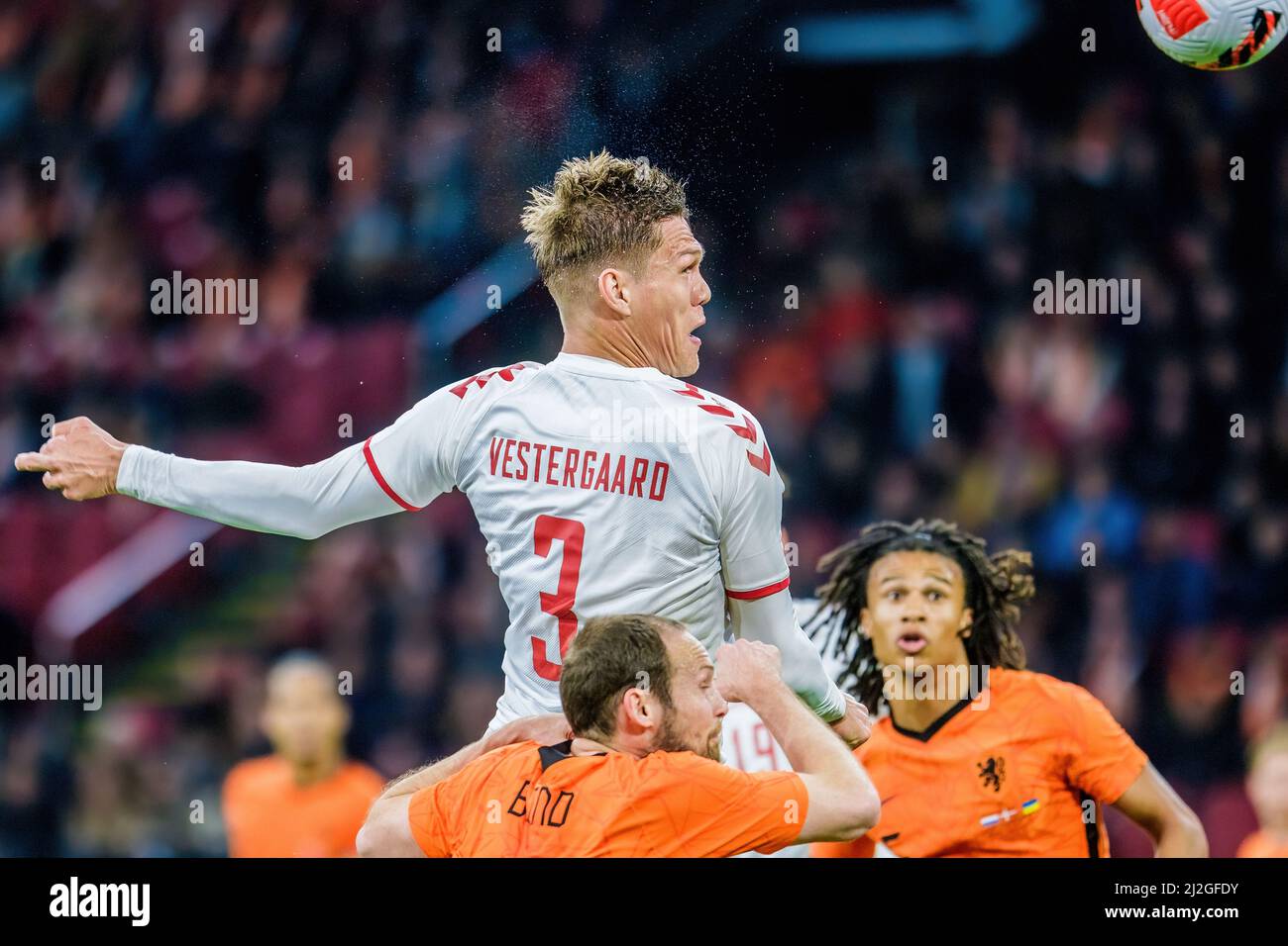 Amsterdam, Netherlands. 26th, March 2022. Jannik Vestergaard (3) of ...