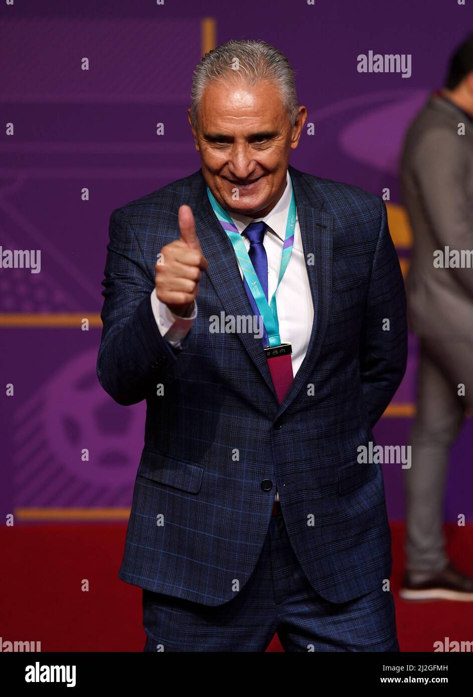 Brazil manager Tite during the FIFA World Cup Qatar 2022 Draw at the ...