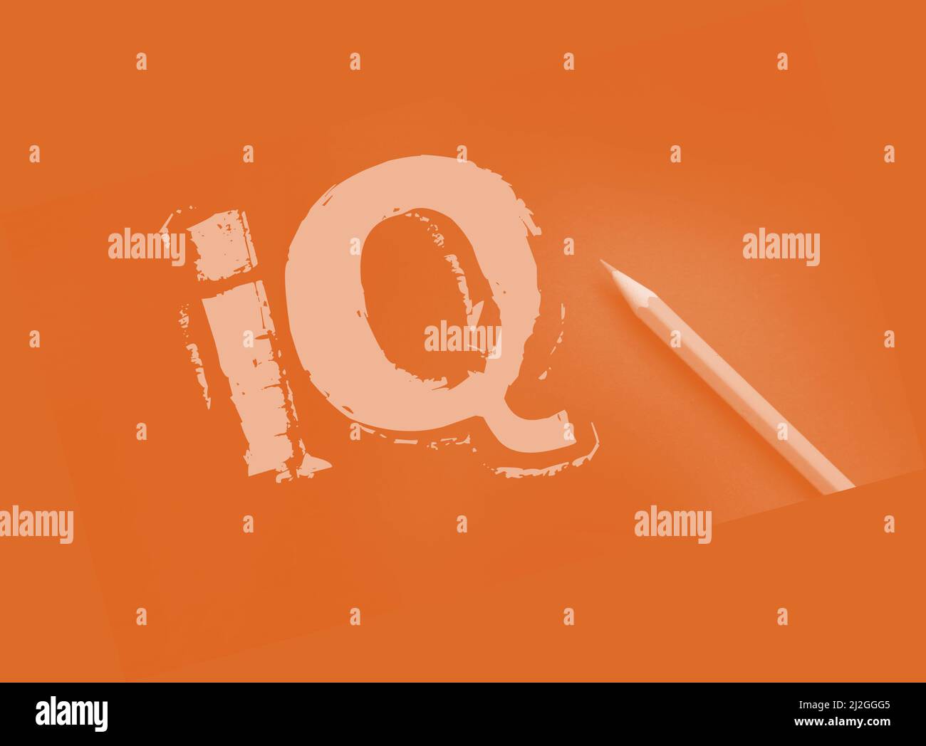 IQ text yellow on black and pencil besides. Intellectual test ...