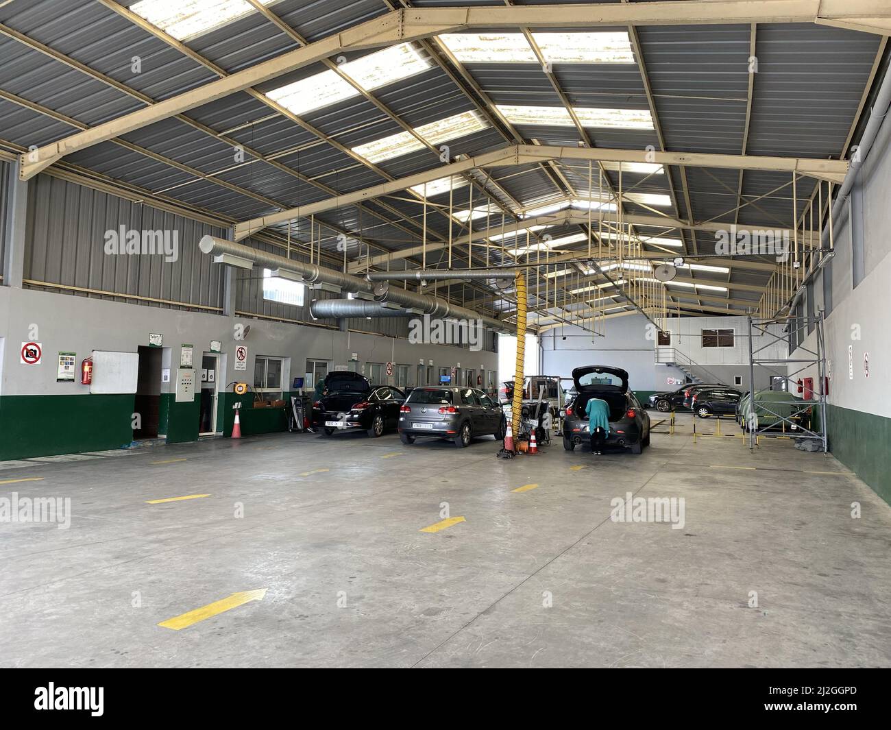A car diagnosis inside a technical visit center in Rabat, Morocco Stock ...