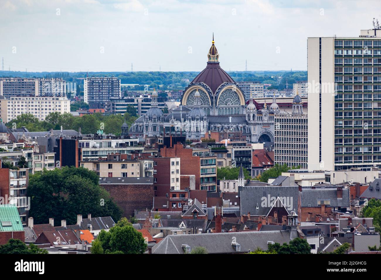 The Antwerp cityscape with historical buildings in Belgium Stock Photo ...