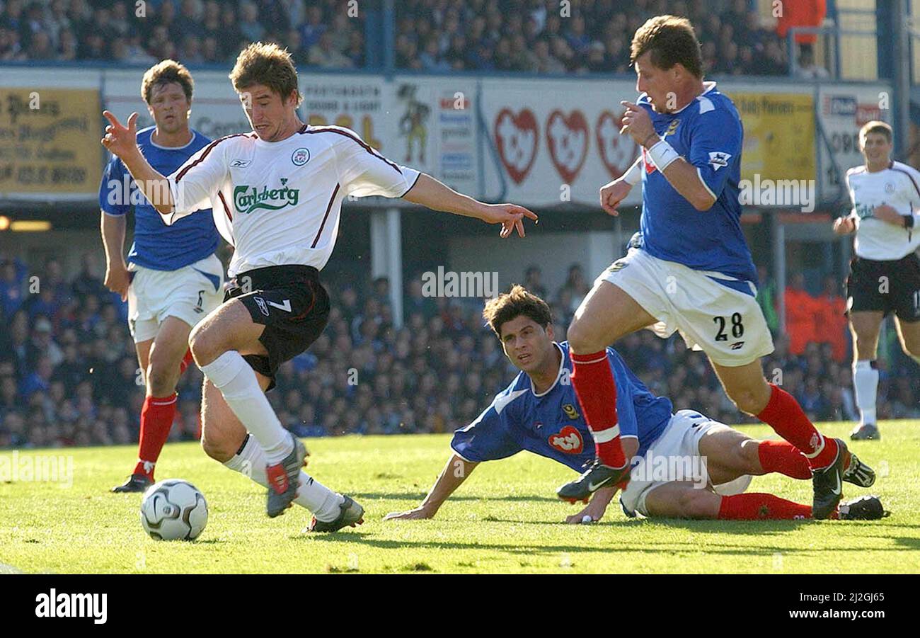 PORTSMOUTH V LIVERPOOL HARRY KEWELL BURSTS PAST SEBASTIAN SCHEMMEL PIC ...