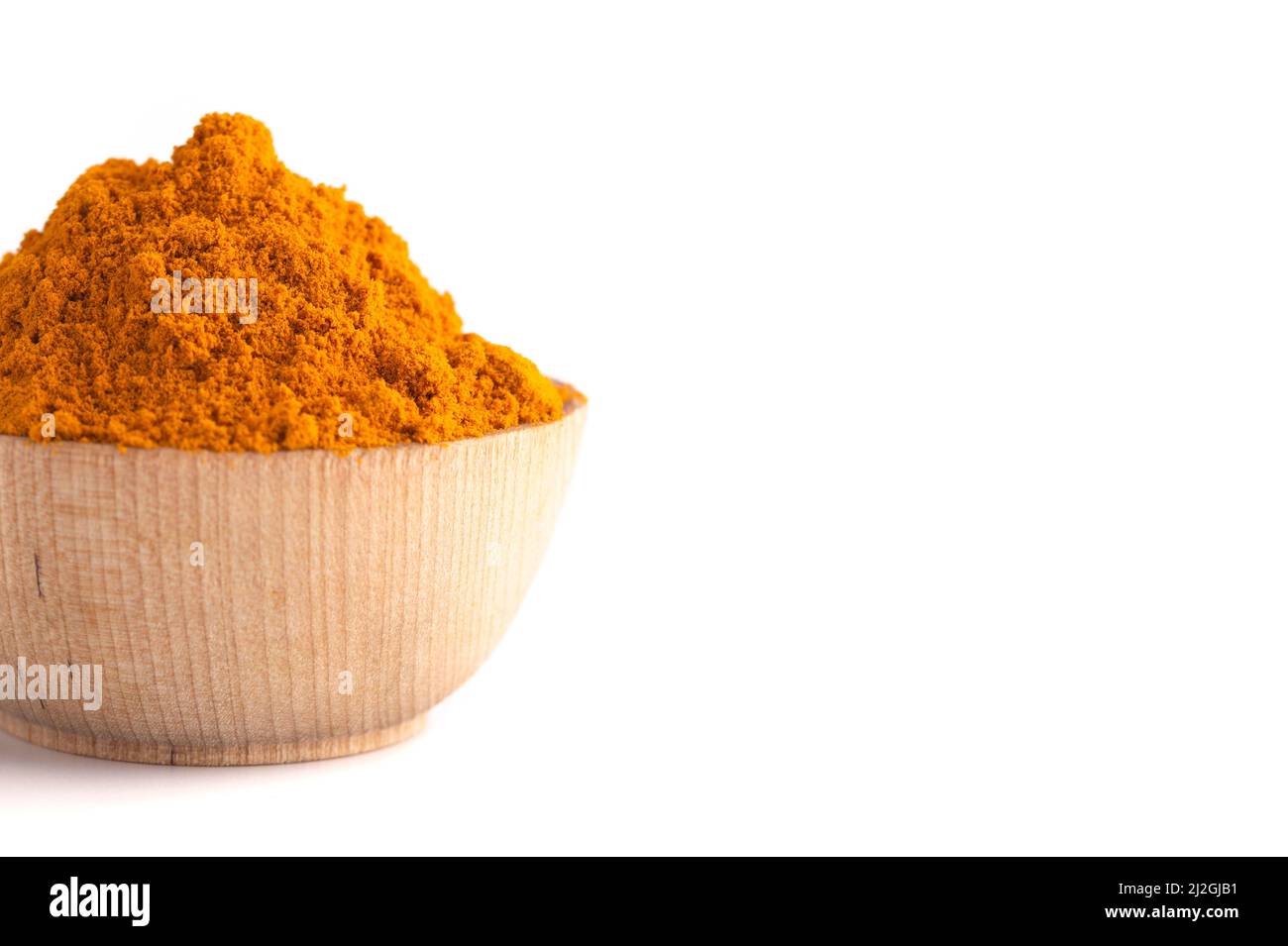 Bowl of Ground Turmeric Powder Isolated on a White Background Stock ...