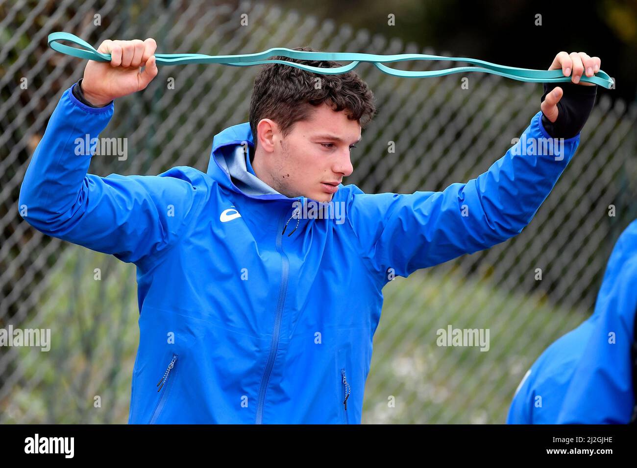 Italian track and field sprinter Filippo Tortu during a training of the ...