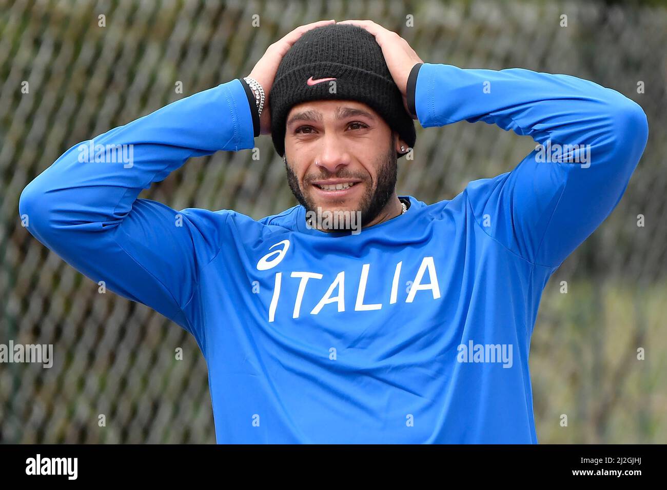 Rome, Italy. 01st Apr, 2022. Italian track and field sprinter Lamont ...