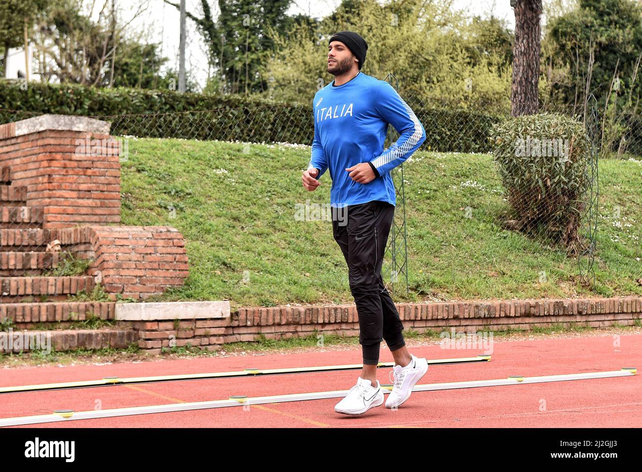 Rome, Italy. 01st Apr, 2022. Italian track and field sprinter Lamont ...