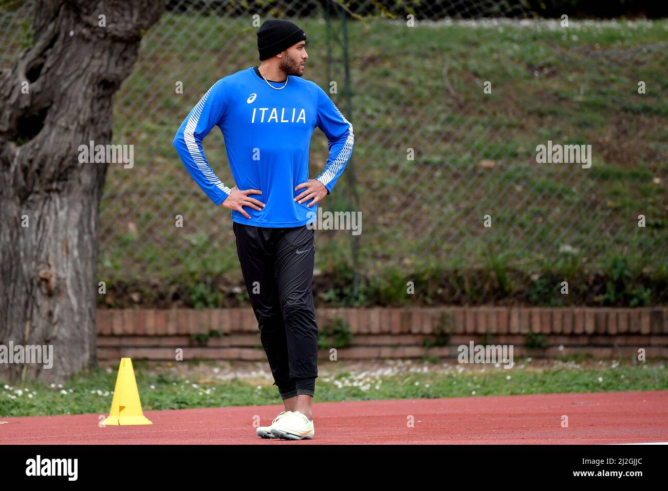 Rome, Italy. 01st Apr, 2022. Italian track and field sprinter Lamont ...