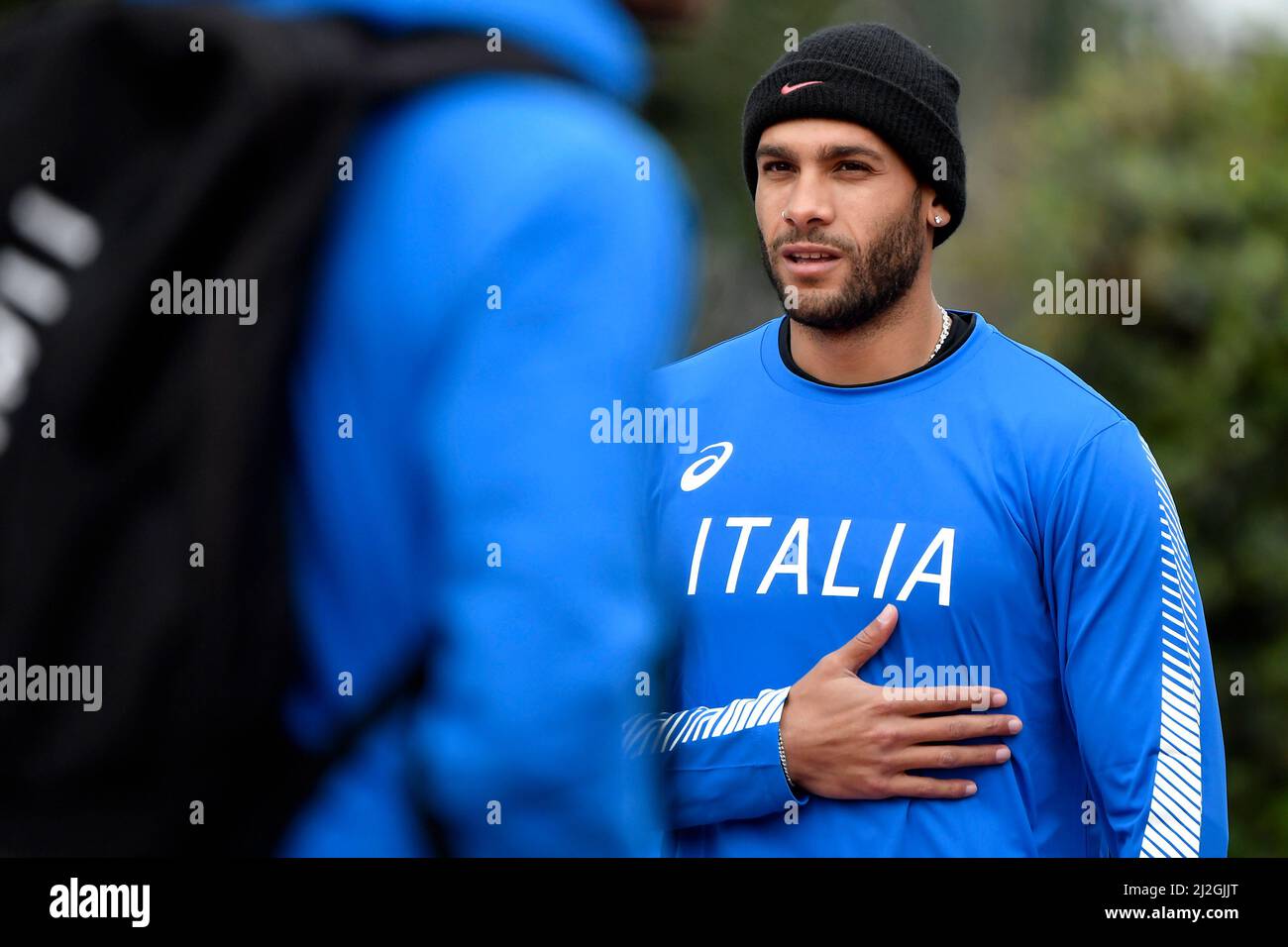 Rome, Italy. 01st Apr, 2022. Italian track and field sprinter Lamont ...