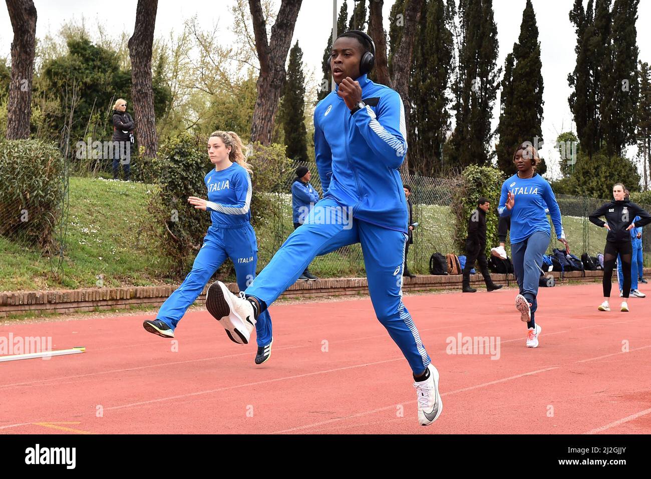 Rome, Italy. 01st Apr, 2022. Italian track and field sprinter Fausto ...