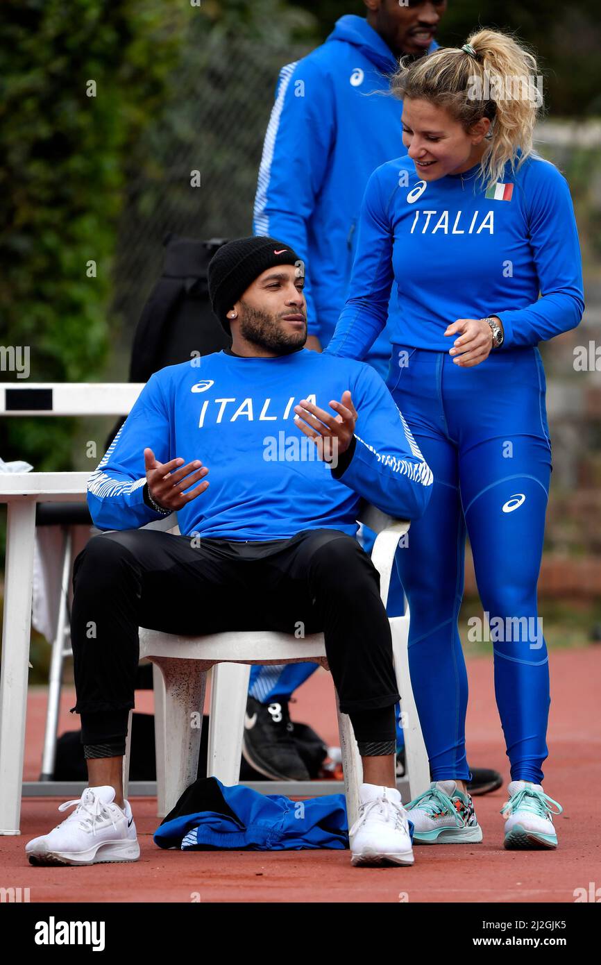 Rome, Italy. 01st Apr, 2022. Italian track and field sprinter Lamont ...