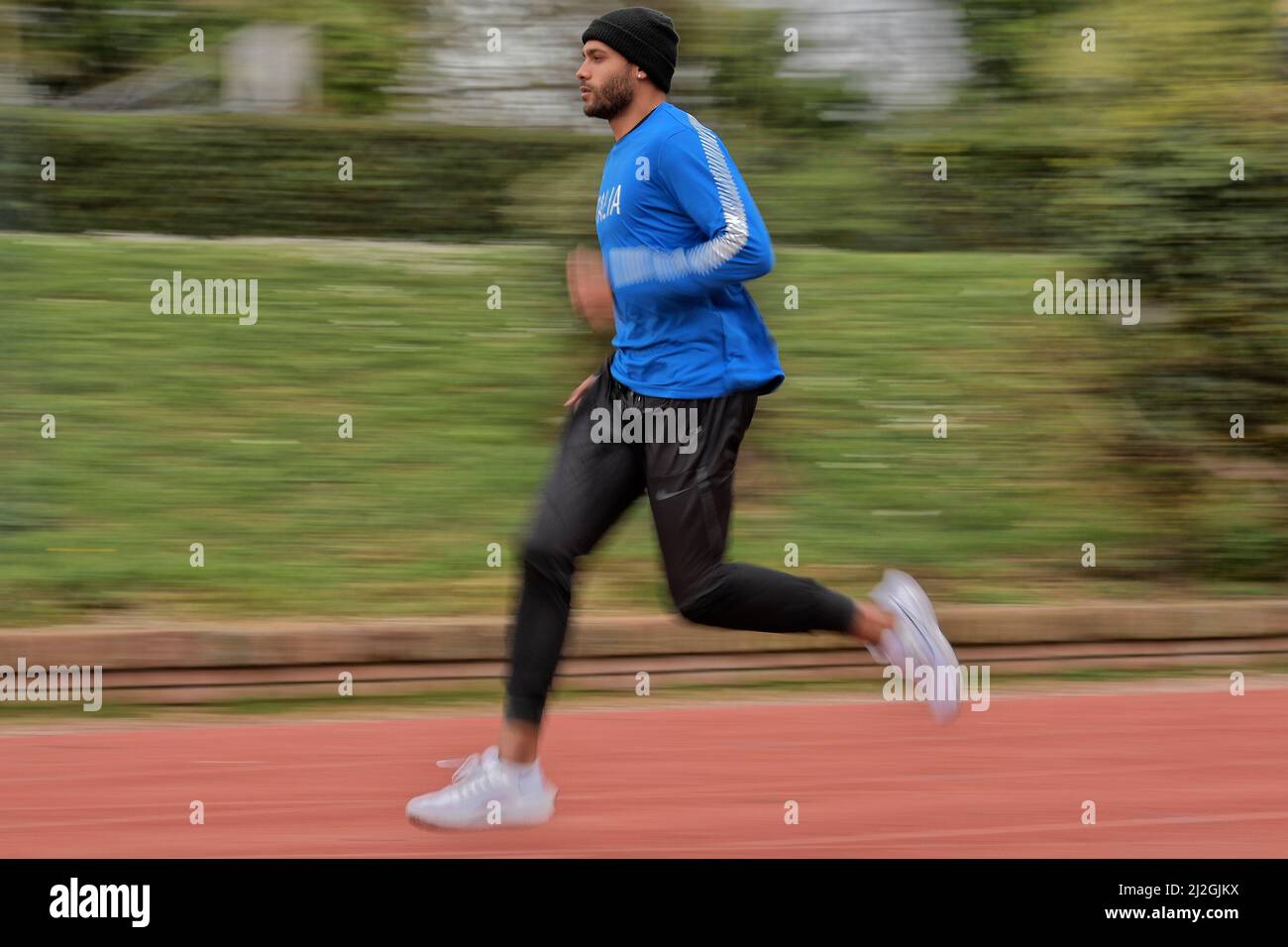 Rome, Italy. 01st Apr, 2022. Italian track and field sprinter Lamont ...