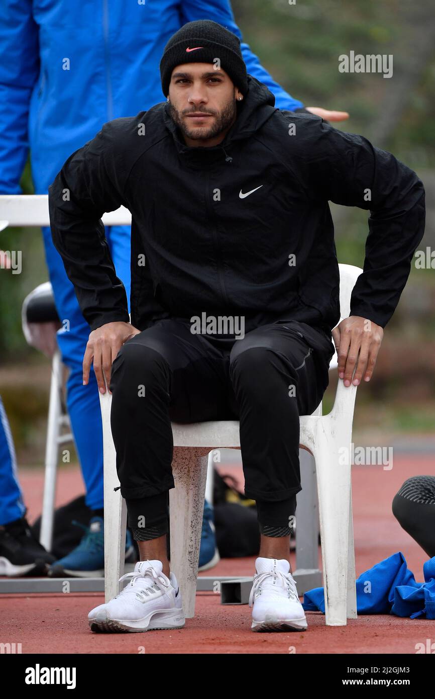 Rome, Italy. 01st Apr, 2022. Italian track and field sprinter Lamont ...