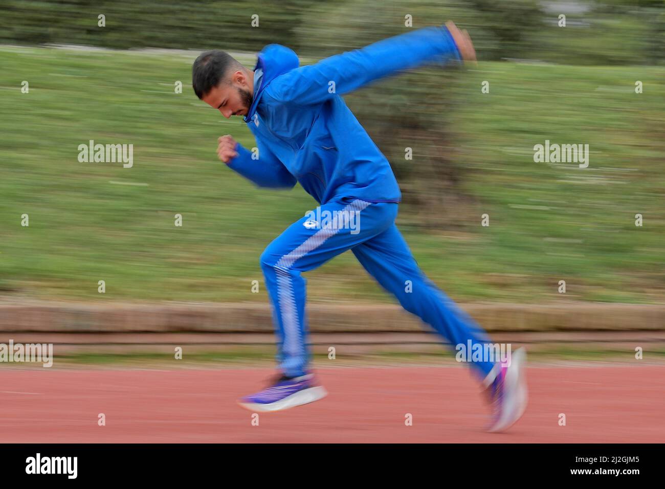 Rome, Italy. 01st Apr, 2022. Italian track and field sprinter Lorenzo ...