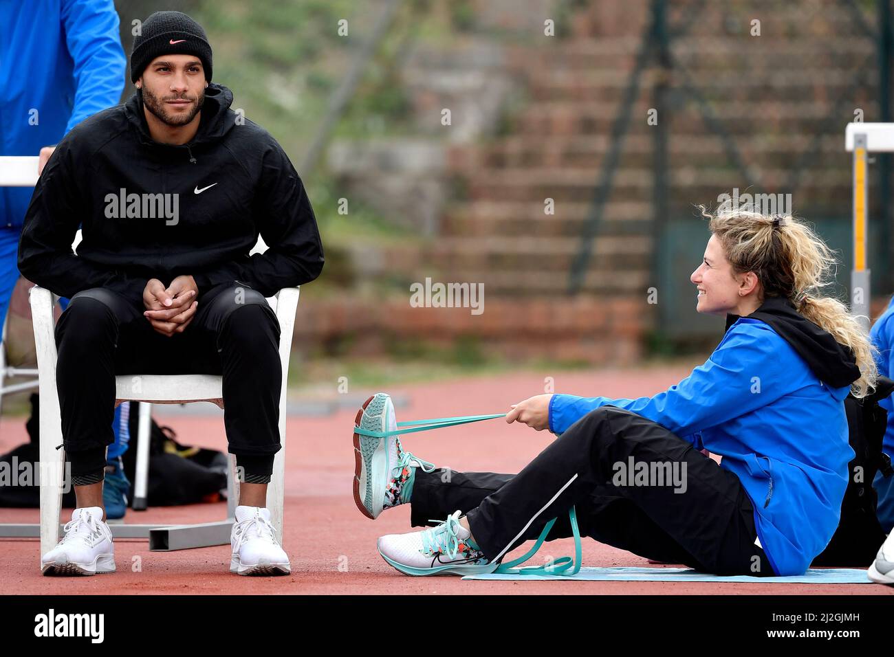 Rome, Italy. 01st Apr, 2022. Italian track and field sprinter Lamont ...