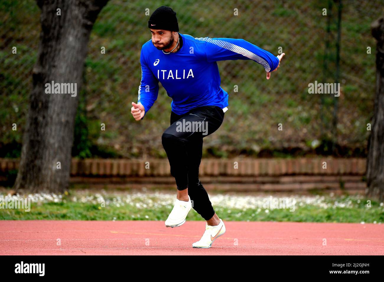Rome, Italy. 01st Apr, 2022. Italian track and field sprinter Lamont ...