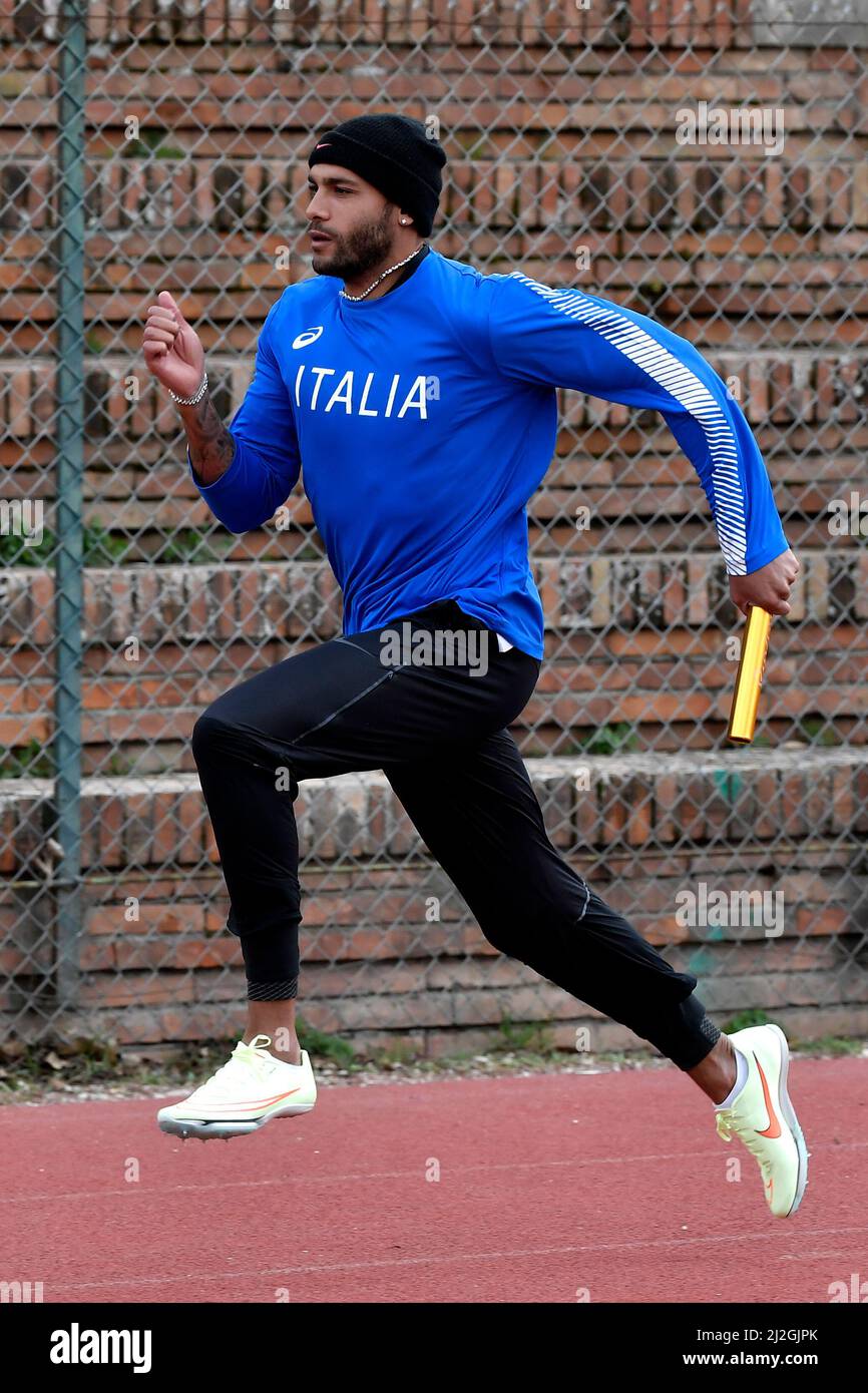 Rome, Italy. 01st Apr, 2022. Italian track and field sprinter Lamont ...
