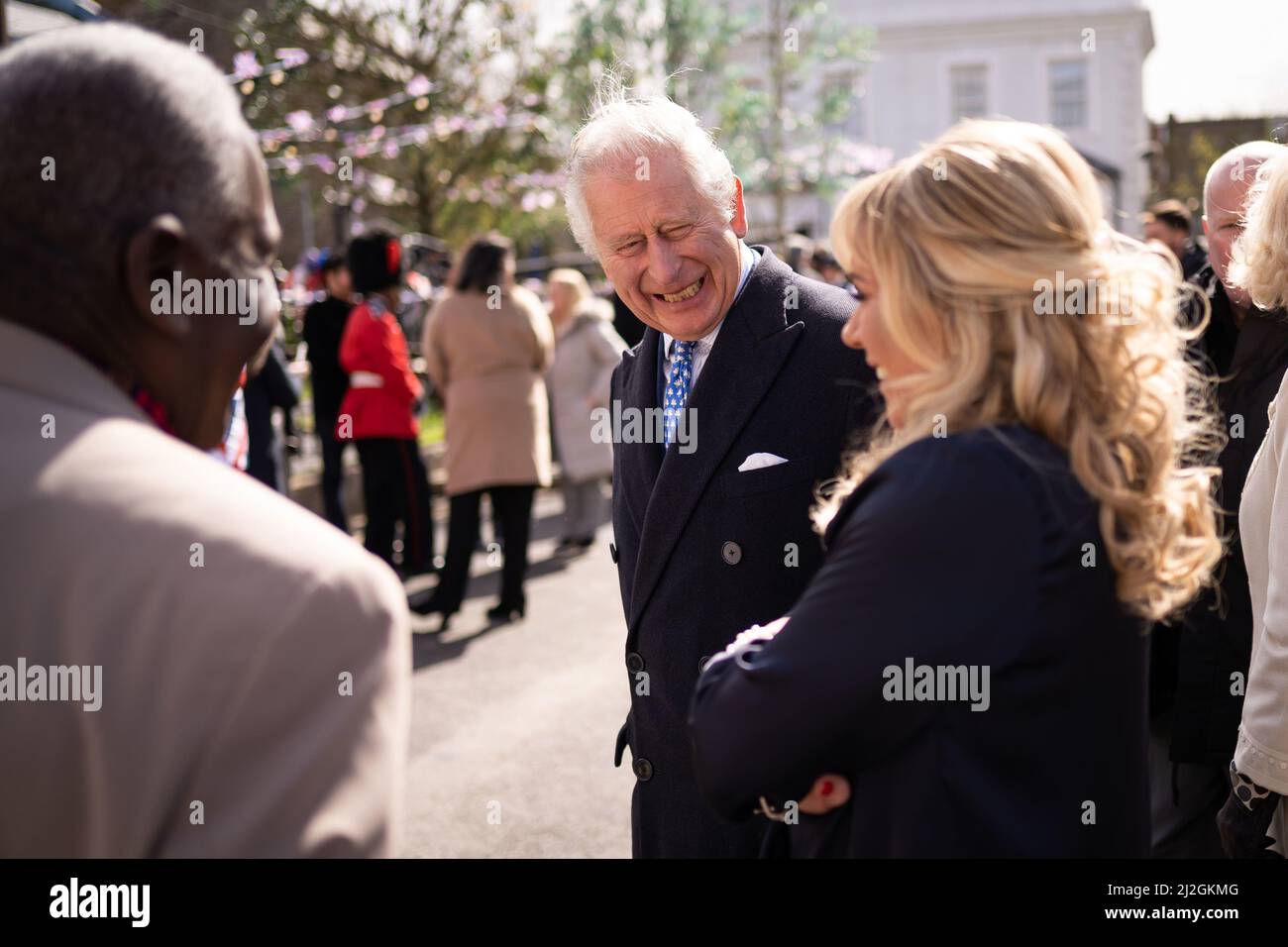 The Prince of Wales with Letitia Dean and Rudolph Walker during a visit ...