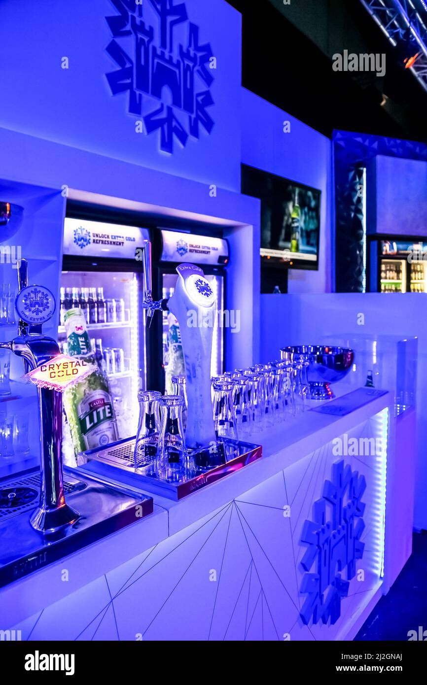 The interior of Alcohol bar and tavern in Cape Town, South Africa Stock ...