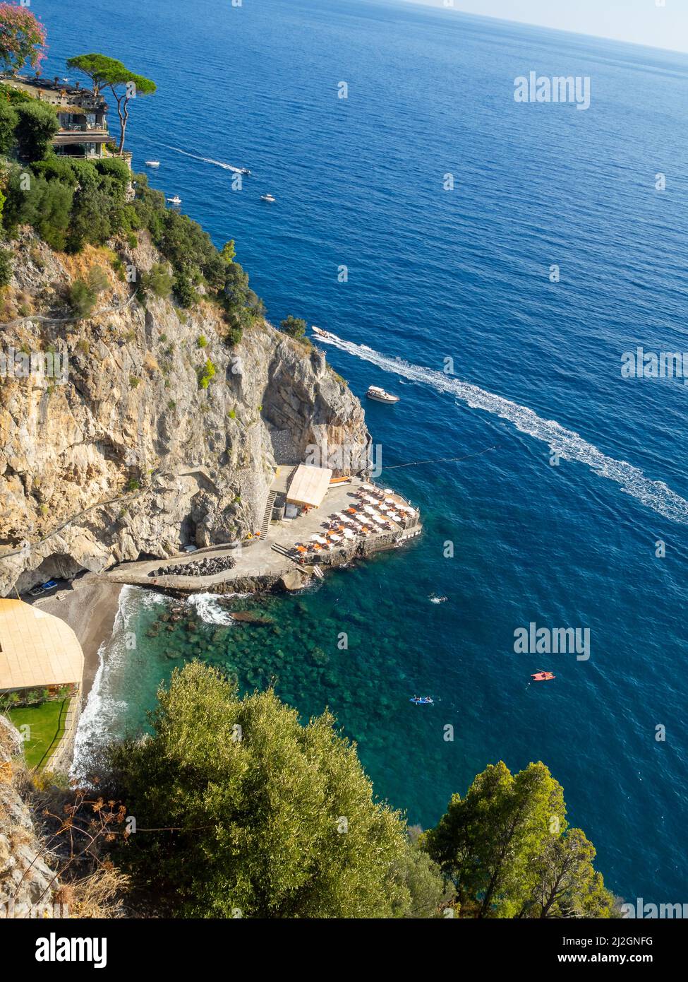 Amalfi Coast beach seen from above Stock Photo - Alamy