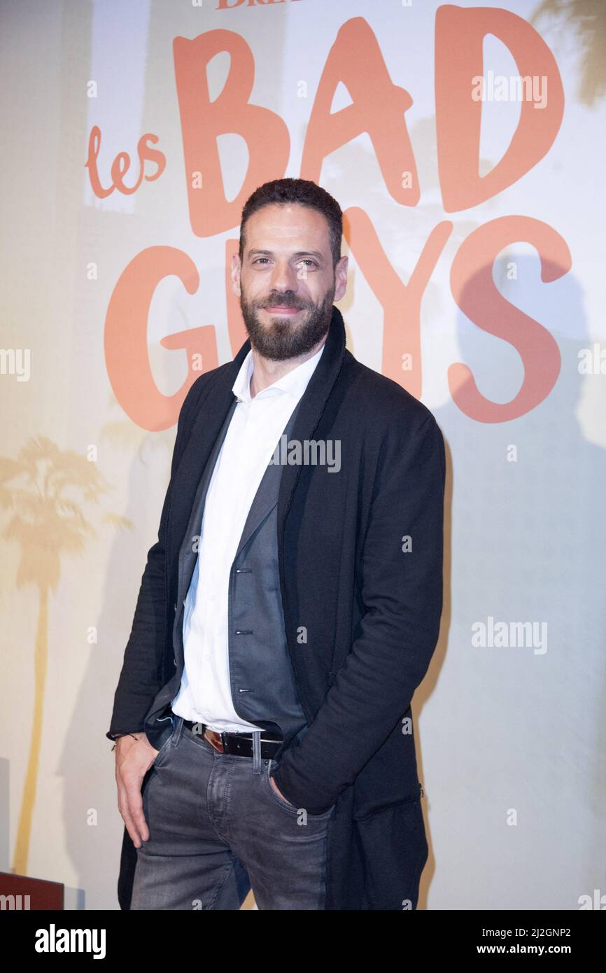 Paris, France. 1st Apr 2022. Pierre Perifel attending the Les Bad Guys ...