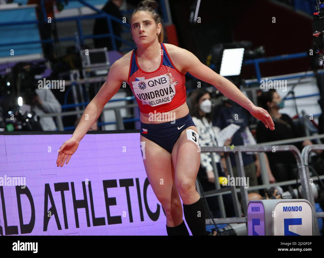 Lada VONDROVÁ of CZE 400M Women during the World Athletics Indoor ...