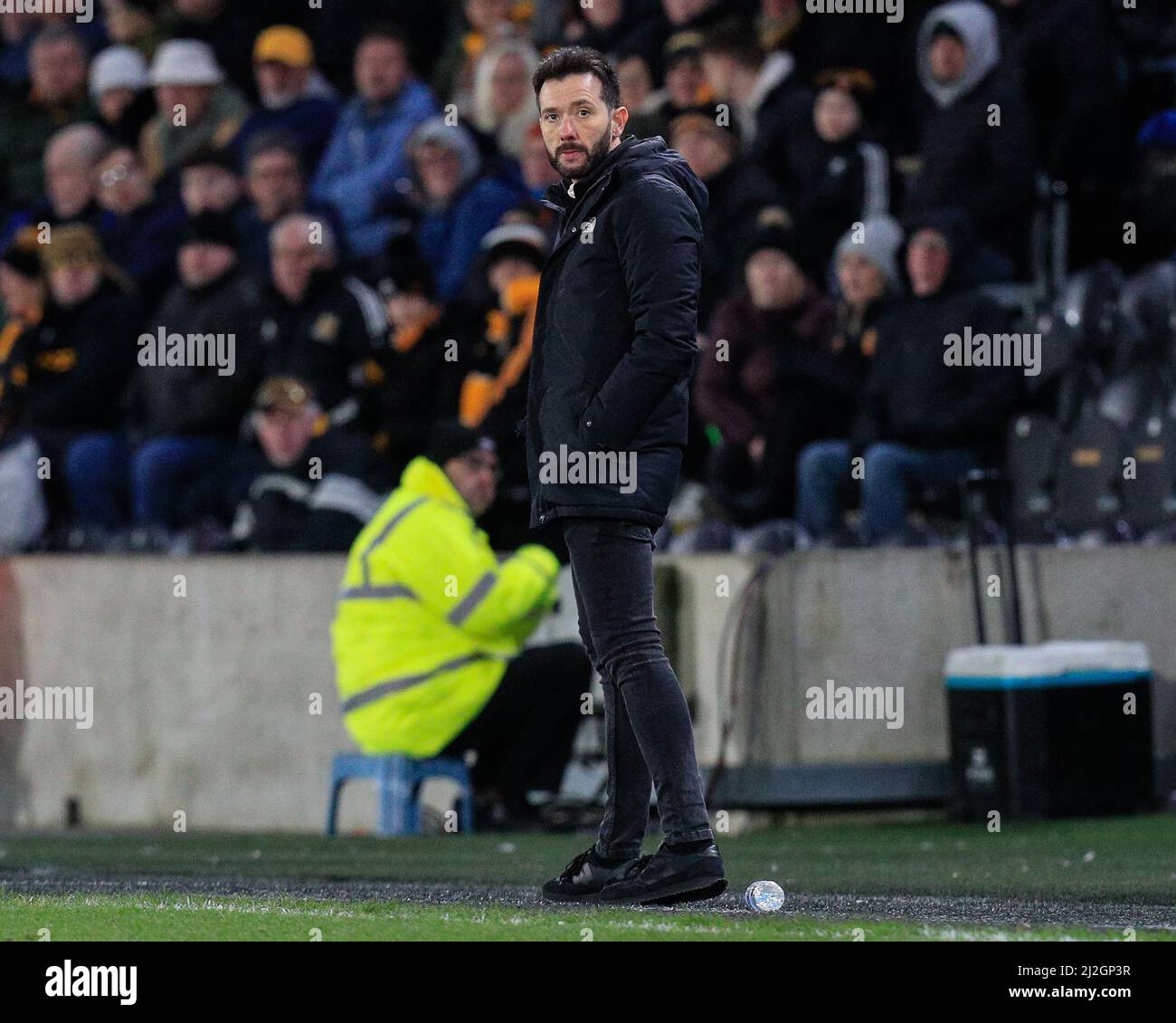 Carlos Corberán manager of Huddersfield Town during the game Stock ...