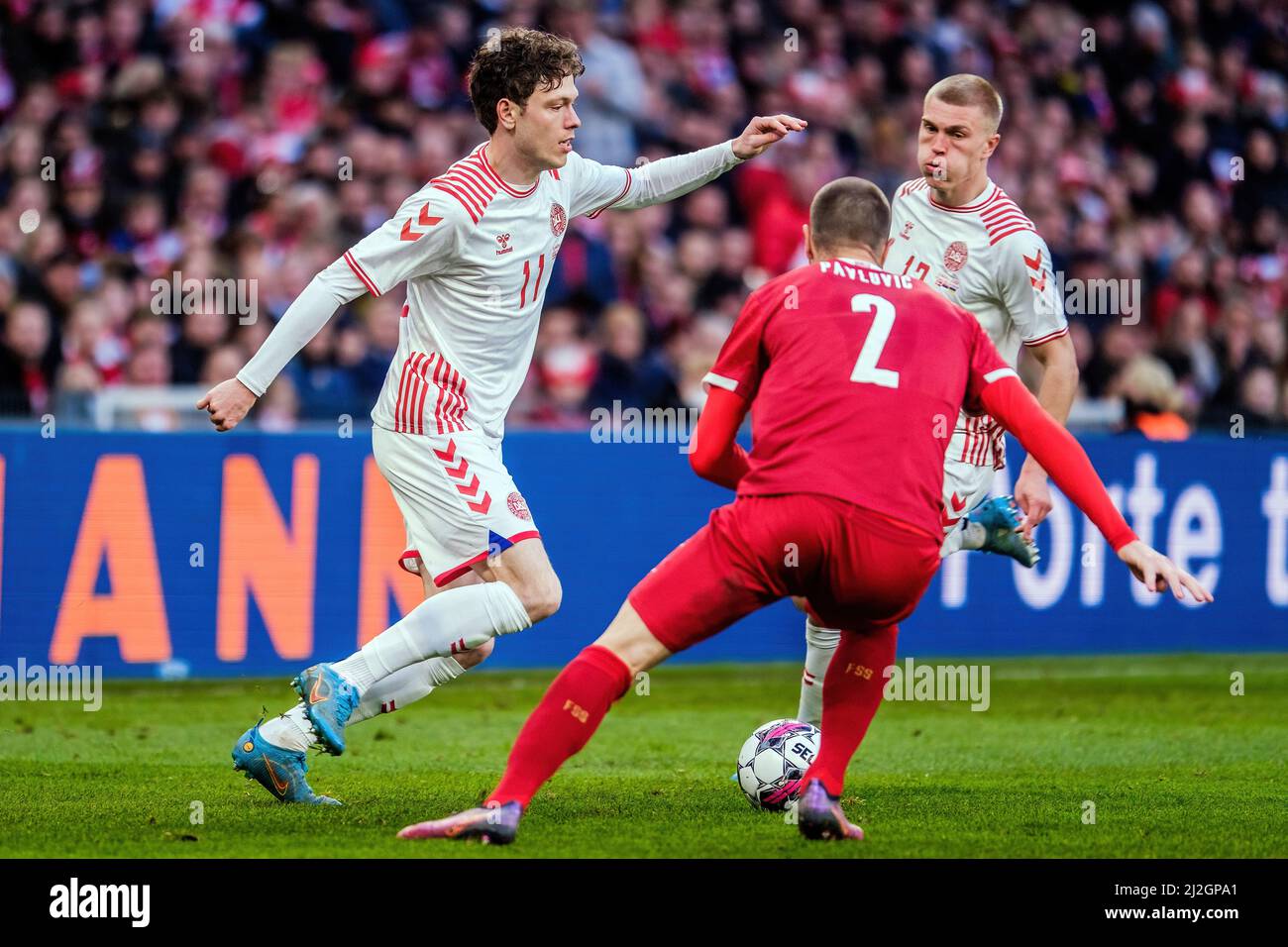 Copenhagen, Denmark. 29th, March 2022. Andreas Skov Olsen (11) of ...