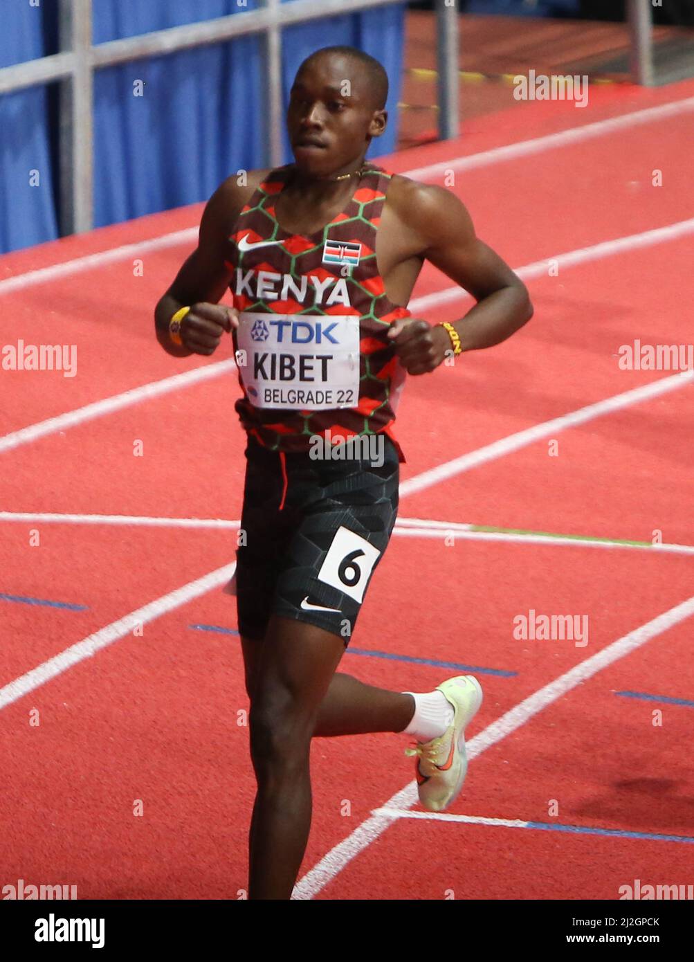 Noah KIBET of Kenya Heat 800 M Men during the World Athletics Indoor Championships 2022 on March ...