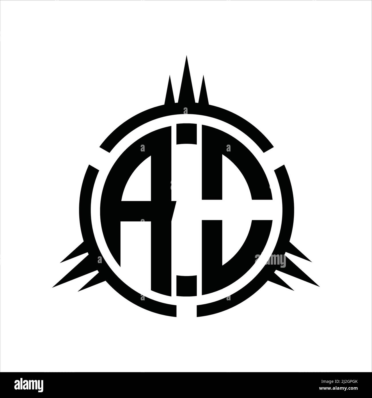 AO Logo monogram isolated on circle element design template Stock ...