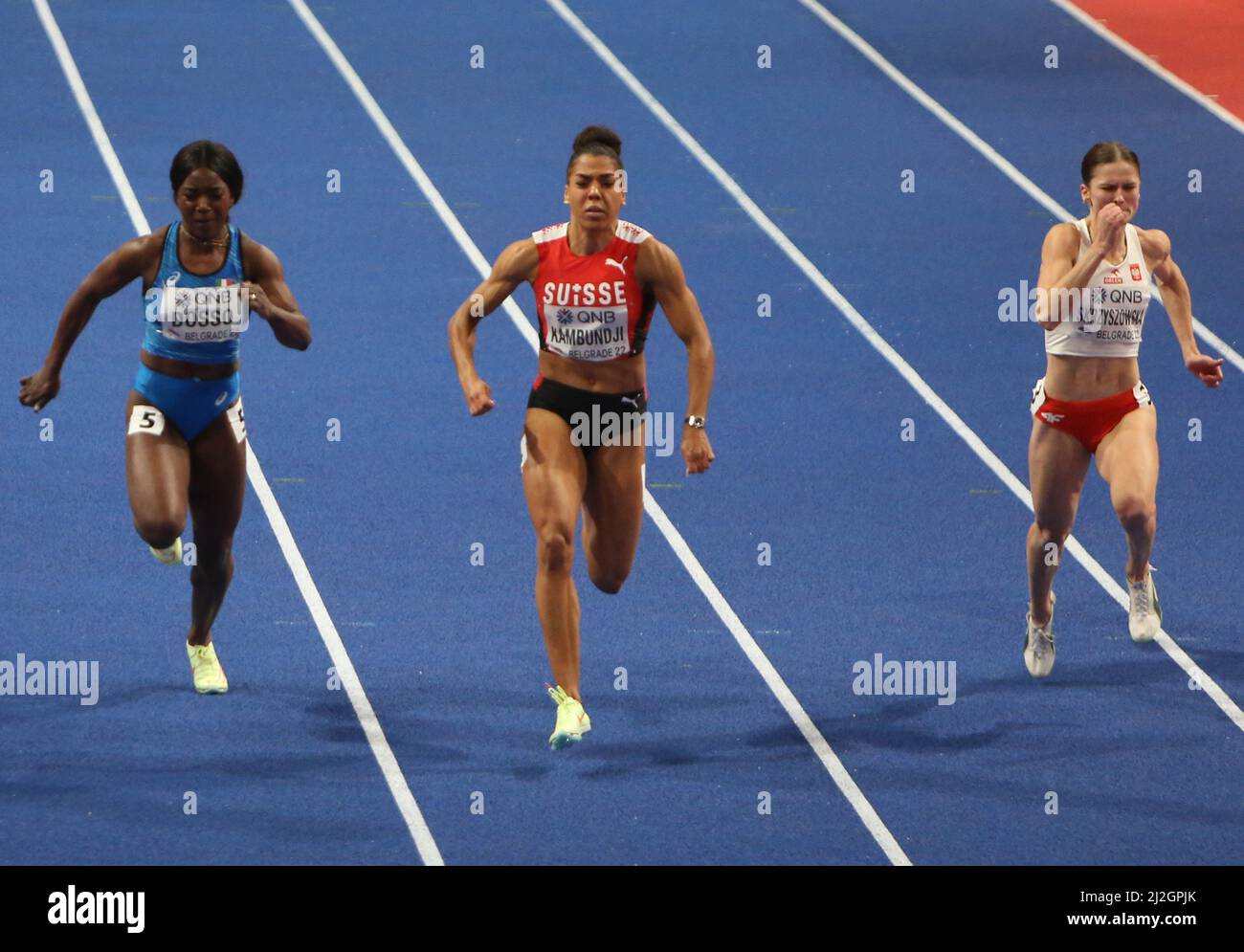 Zaynab DOSSO OF iTALY , Mujinga KAMBUNDJI of Suisse and Pia ...