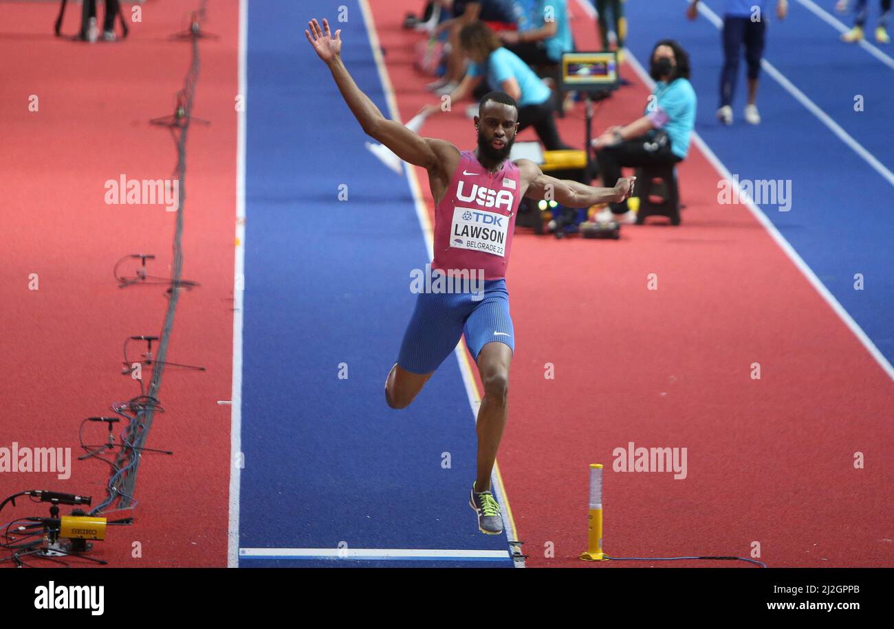 Jarrion LAWSON of USA Final Long Jump Men during the World Athletics ...