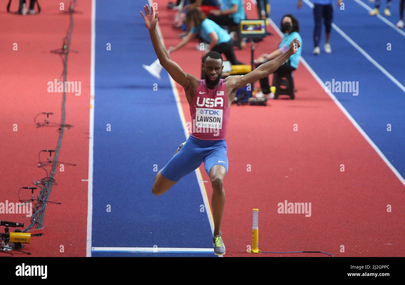 Jarrion LAWSON of USA Final Long Jump Men during the World Athletics ...