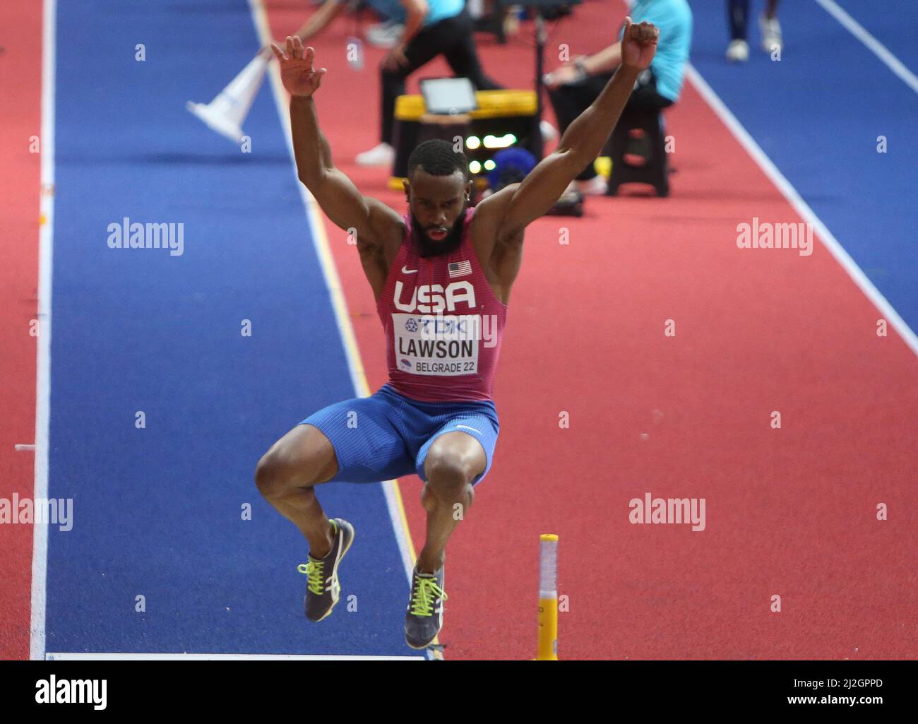 Jarrion LAWSON of USA Final Long Jump Men during the World Athletics ...