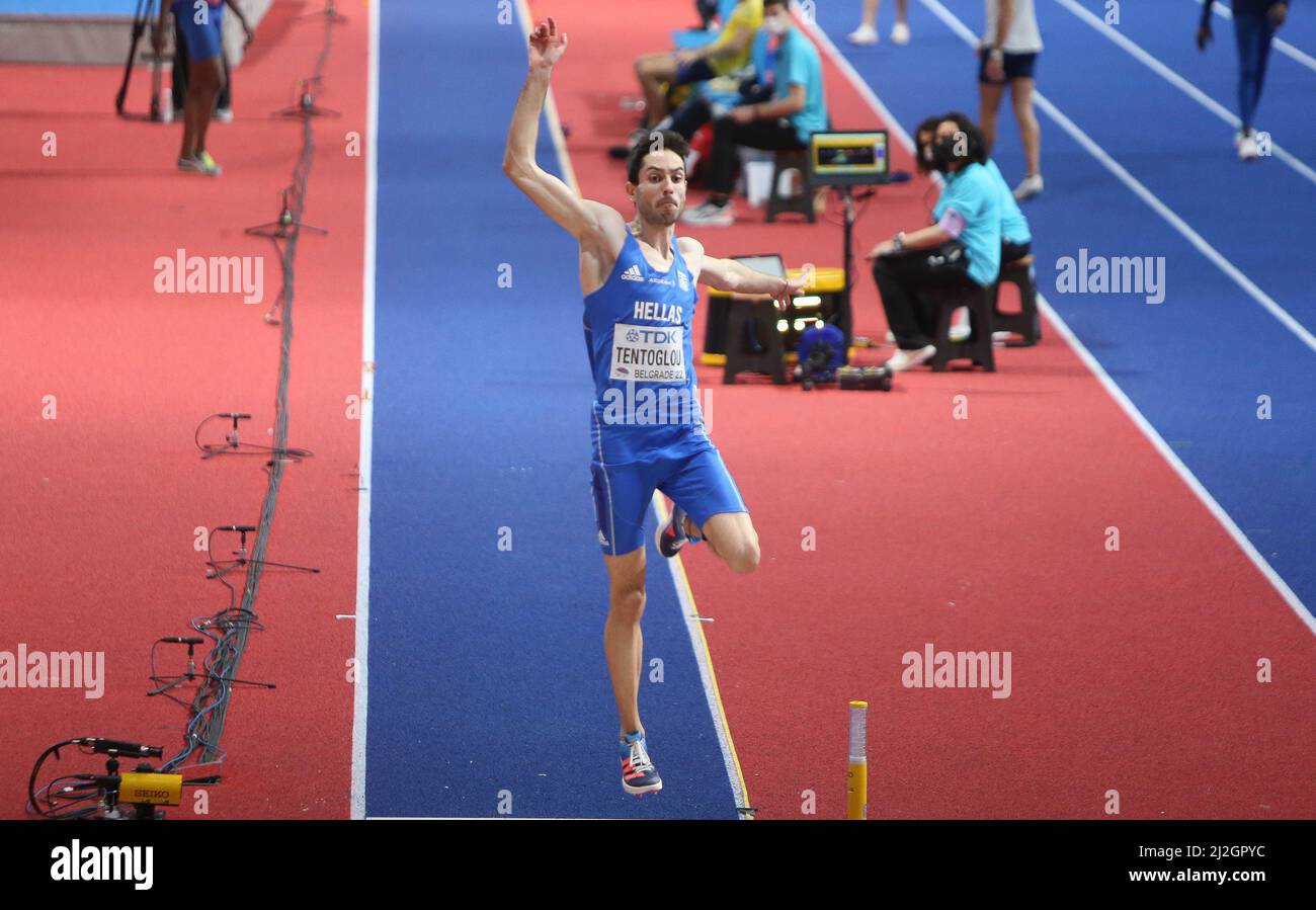 Miltiadis TENTOGLOU of Grece Final Long Jump Men during the World ... Miltiadis TENTOGLOU of Grece Final Long Jump Men during the World ...