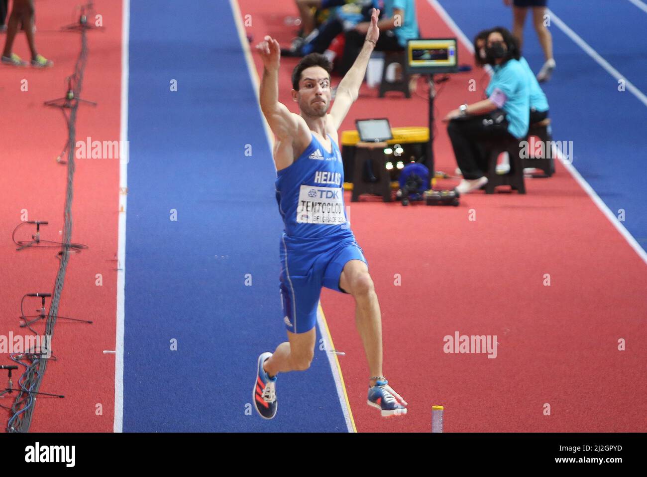 Miltiadis TENTOGLOU of Grece Final Long Jump Men during the World ... Miltiadis TENTOGLOU of Grece Final Long Jump Men during the World ...
