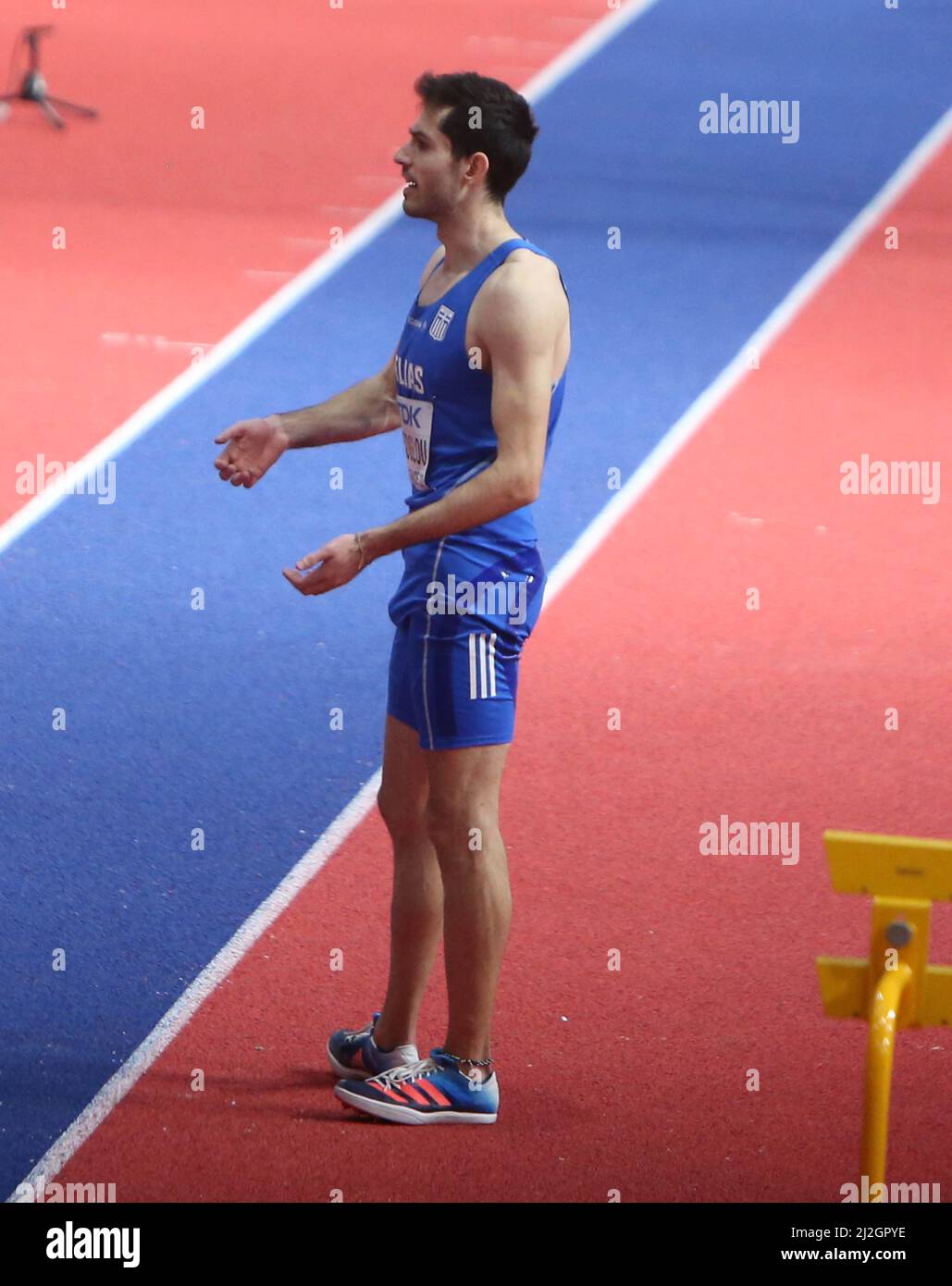 Miltiadis TENTOGLOU of Grece Final Long Jump Men during the World ... Miltiadis TENTOGLOU of Grece Final Long Jump Men during the World ...