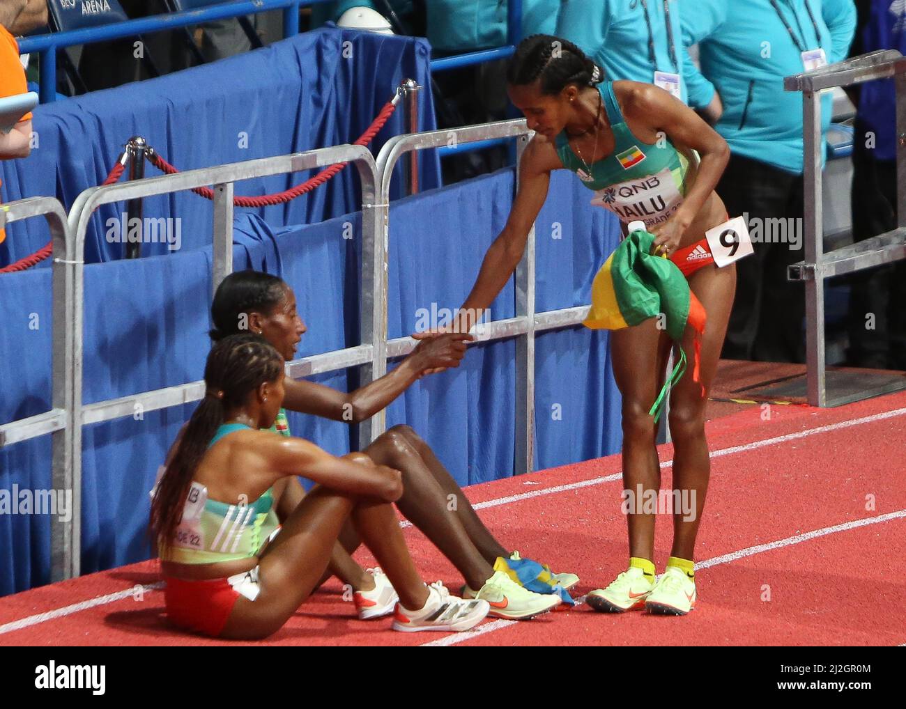 Ejgayehu TAYE of Ethiopie ,Dawit SEYAUM and Lemlem HAILU of Etiopie ...