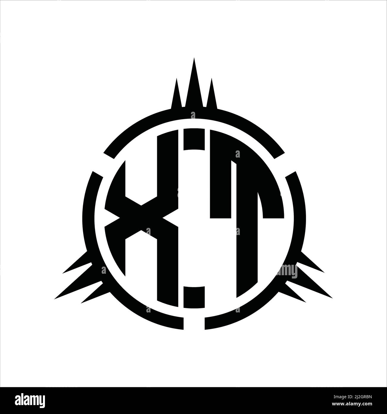 XT Logo monogram isolated on circle element design template Stock ...