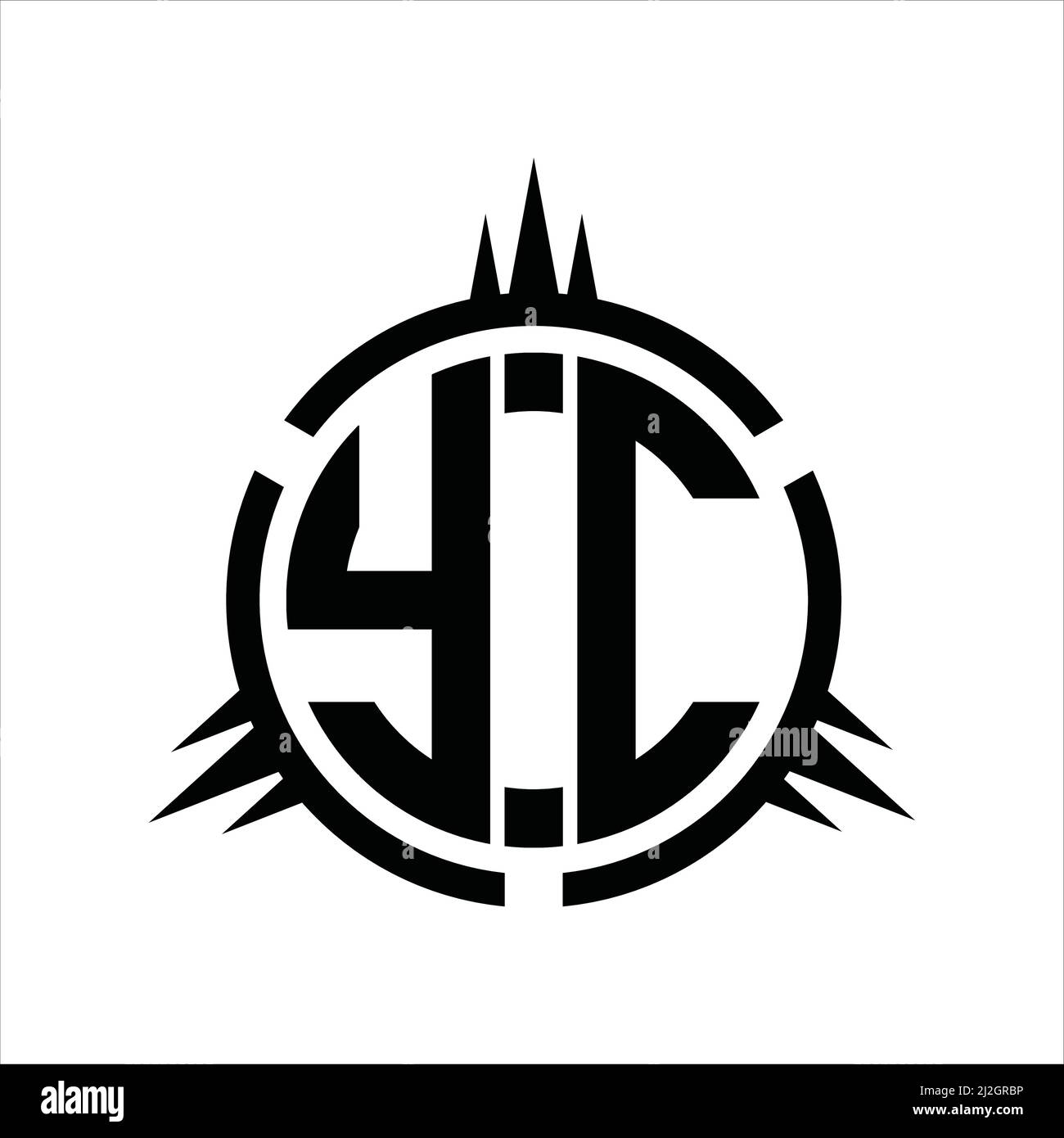 YC Logo monogram isolated on circle element design template Stock ...