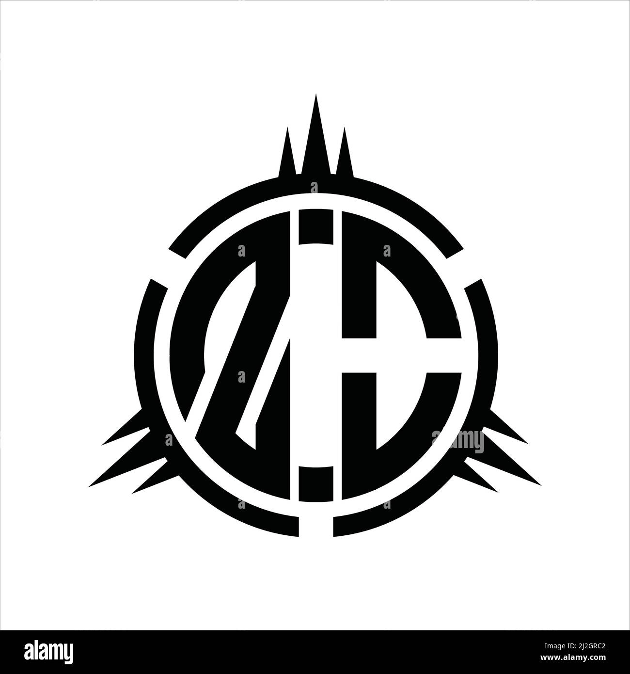 ZO Logo monogram isolated on circle element design template Stock ...