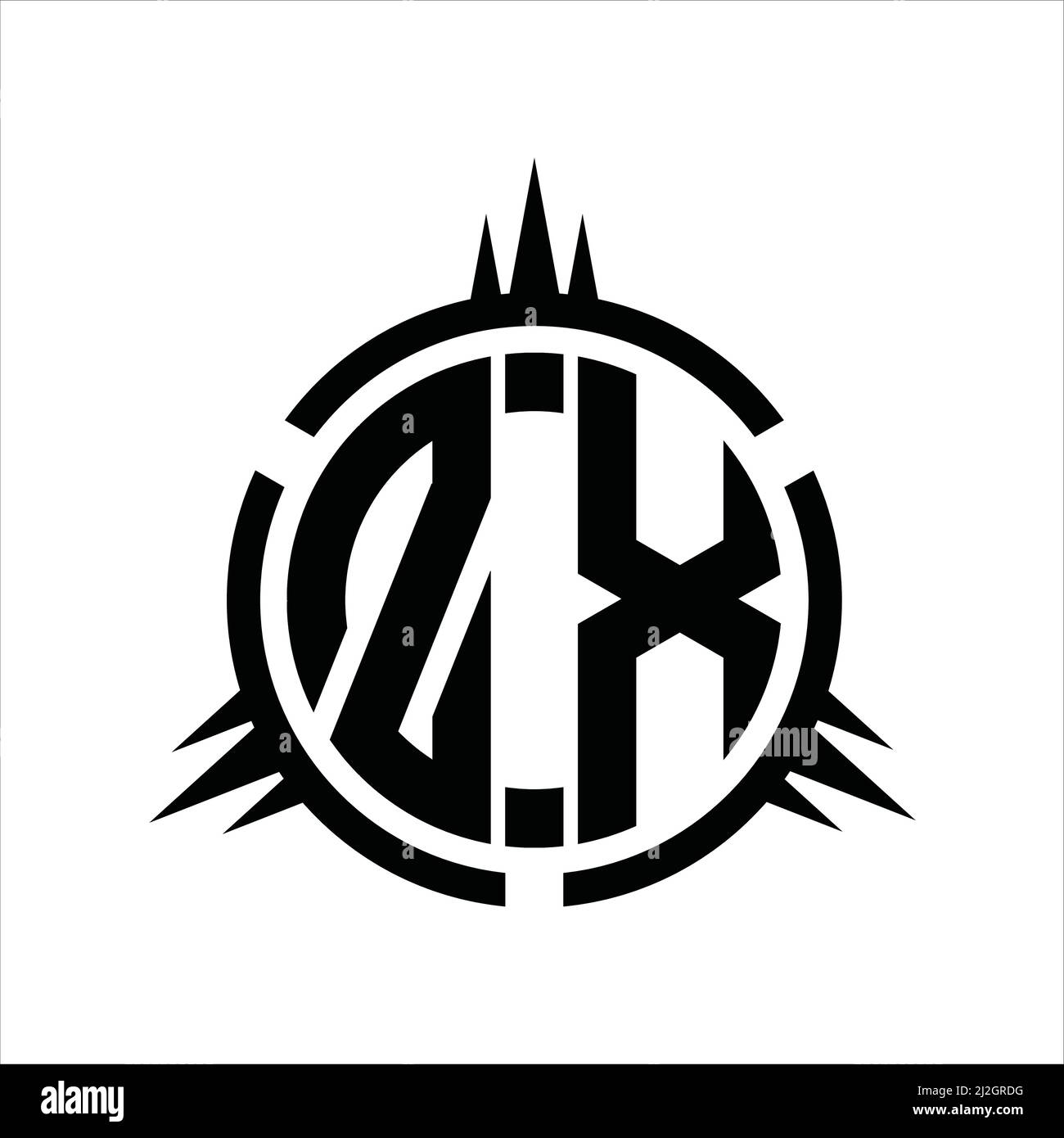 ZX Logo monogram isolated on circle element design template Stock Vector Image & Art - Alamy