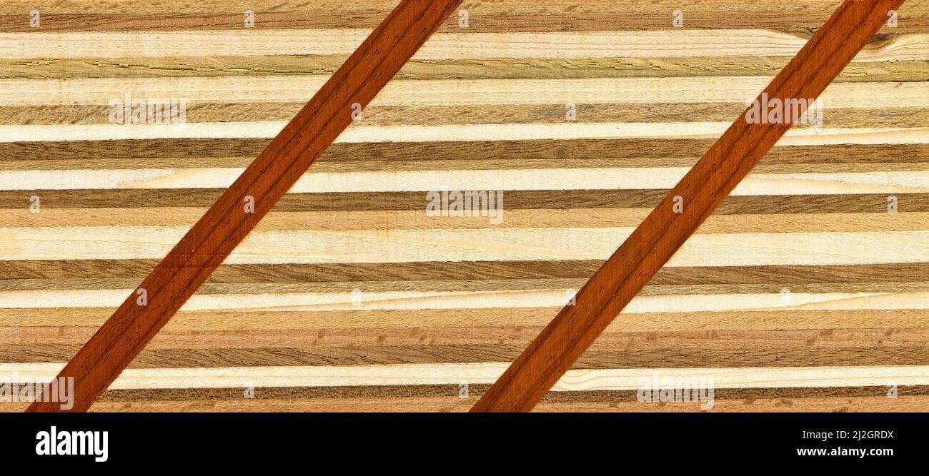 Wooden marquetry, patterns created from the combination of different ...