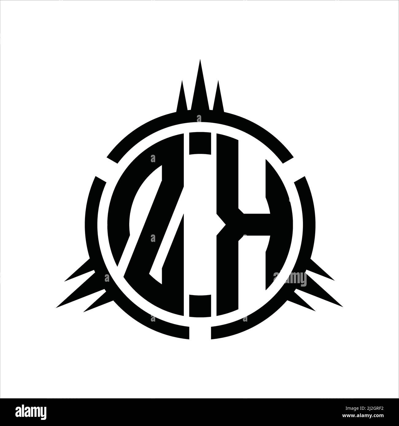 ZK Logo monogram isolated on circle element design template Stock ...