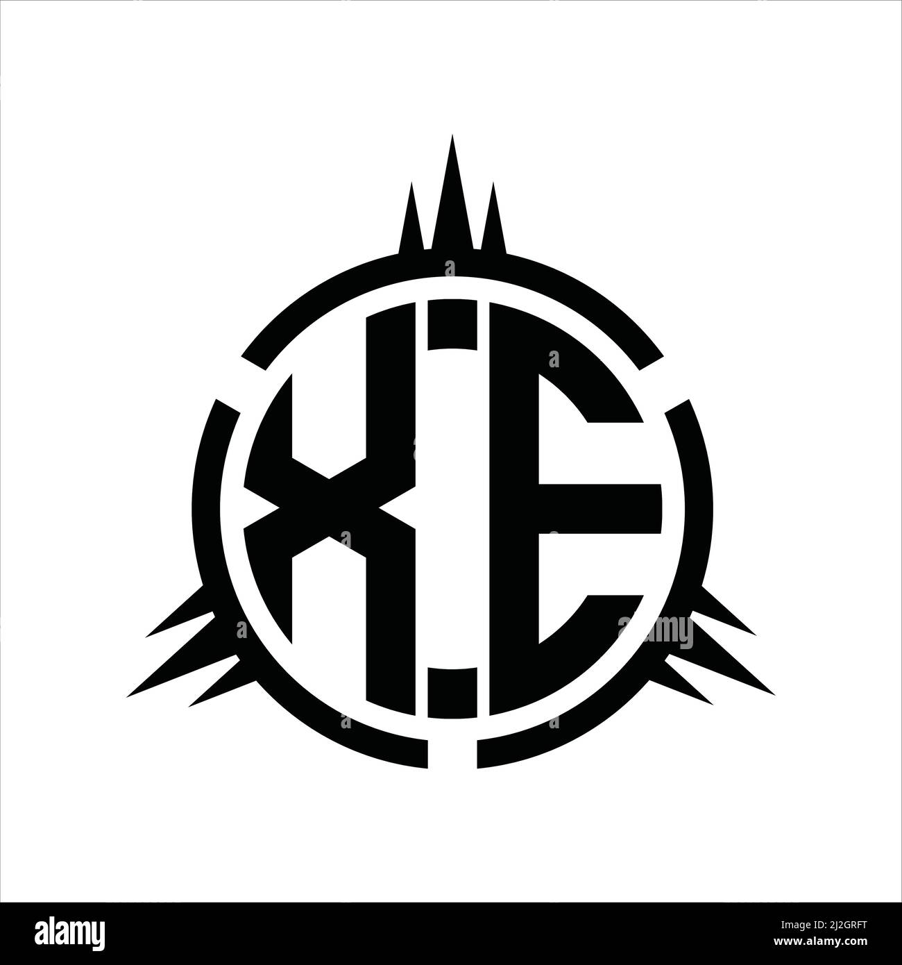 XE Logo monogram isolated on circle element design template Stock ...